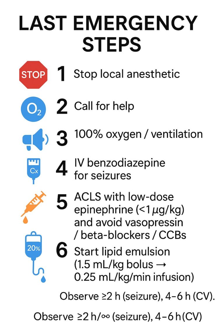 Local Anesthetic Systemic Toxicity (LAST): What to Do When It Happens ...
